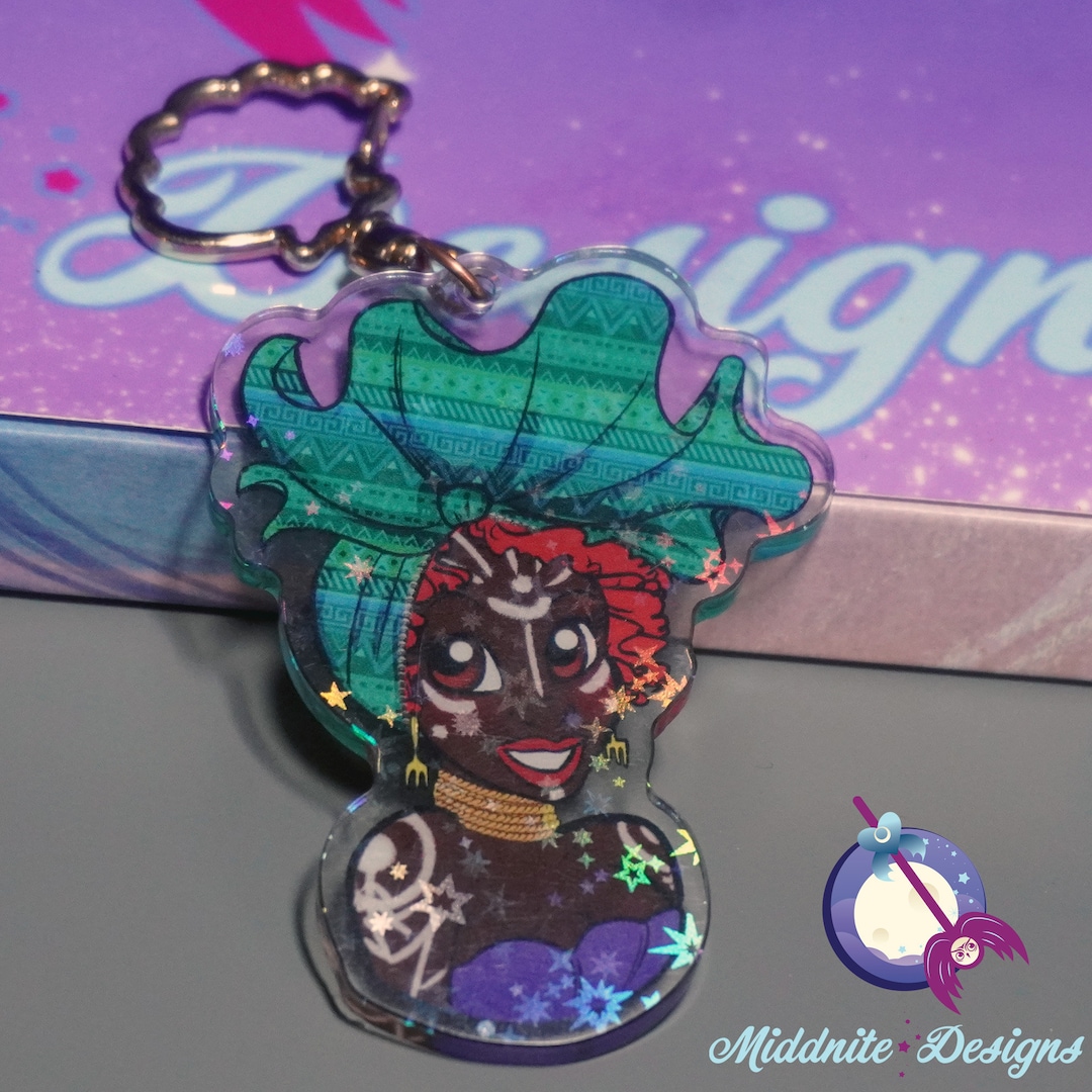 Princess Ariel Holographic Acrylic Charm / the Little Mermaid Keychain ...