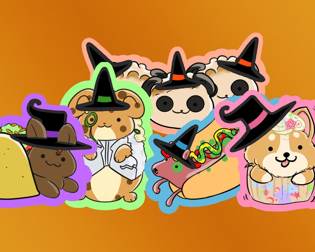 Halloween Edition Foodimals Vinyl Sticker - Cute Kawaii Animal + Food ...