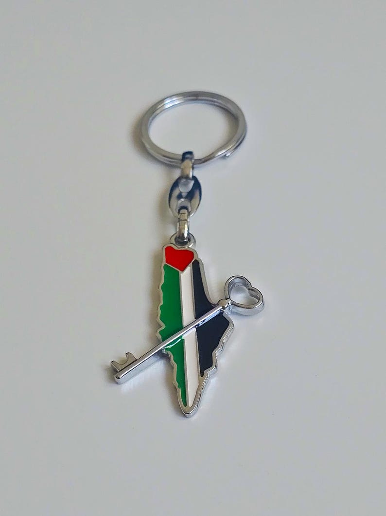 Palestine Flag Map Metal Keychain Palestinian Handala Keychain Perfect ...