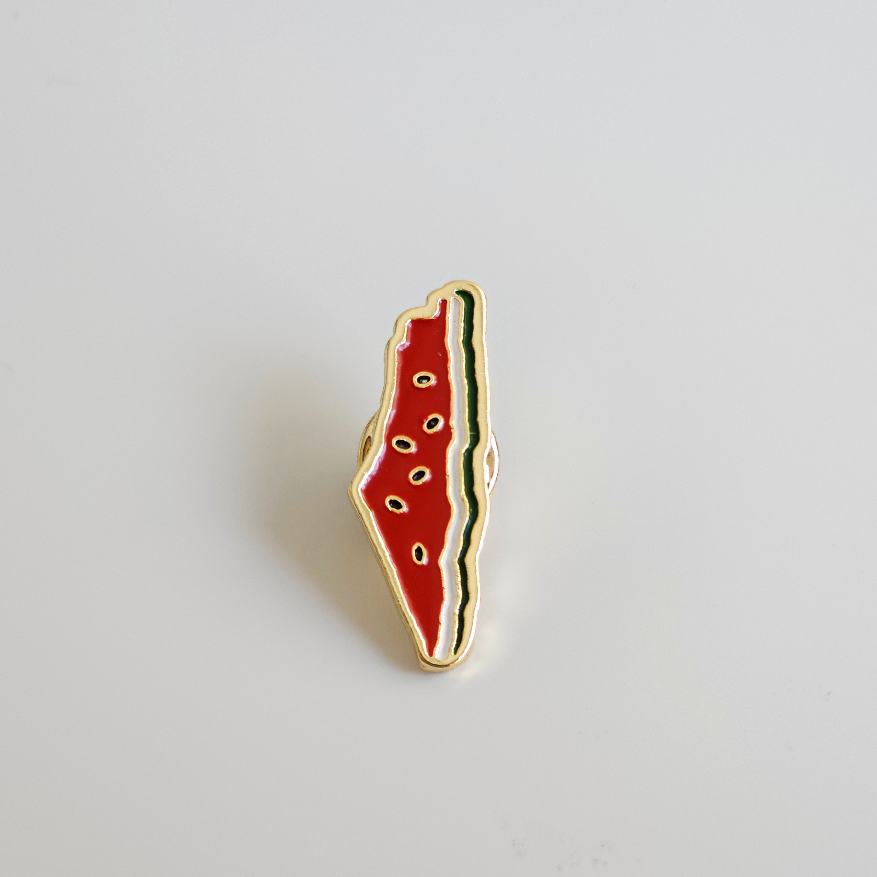 Palestine Map Brooch, Free Palestine Pin Watermelon Brooch Steel ...