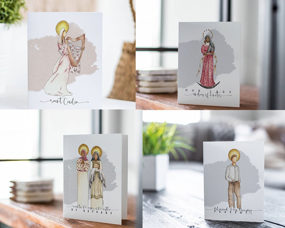 Assorted Variety Pack of Catholic Saint Watercolor Stationary - Etsy