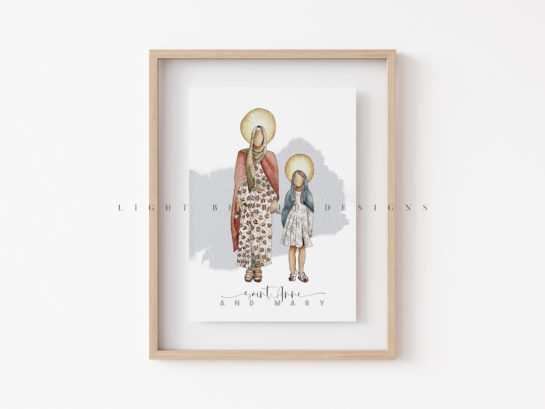 Saint Anne & Mary / Saint Print / Catholic / Catholic Gift - Etsy