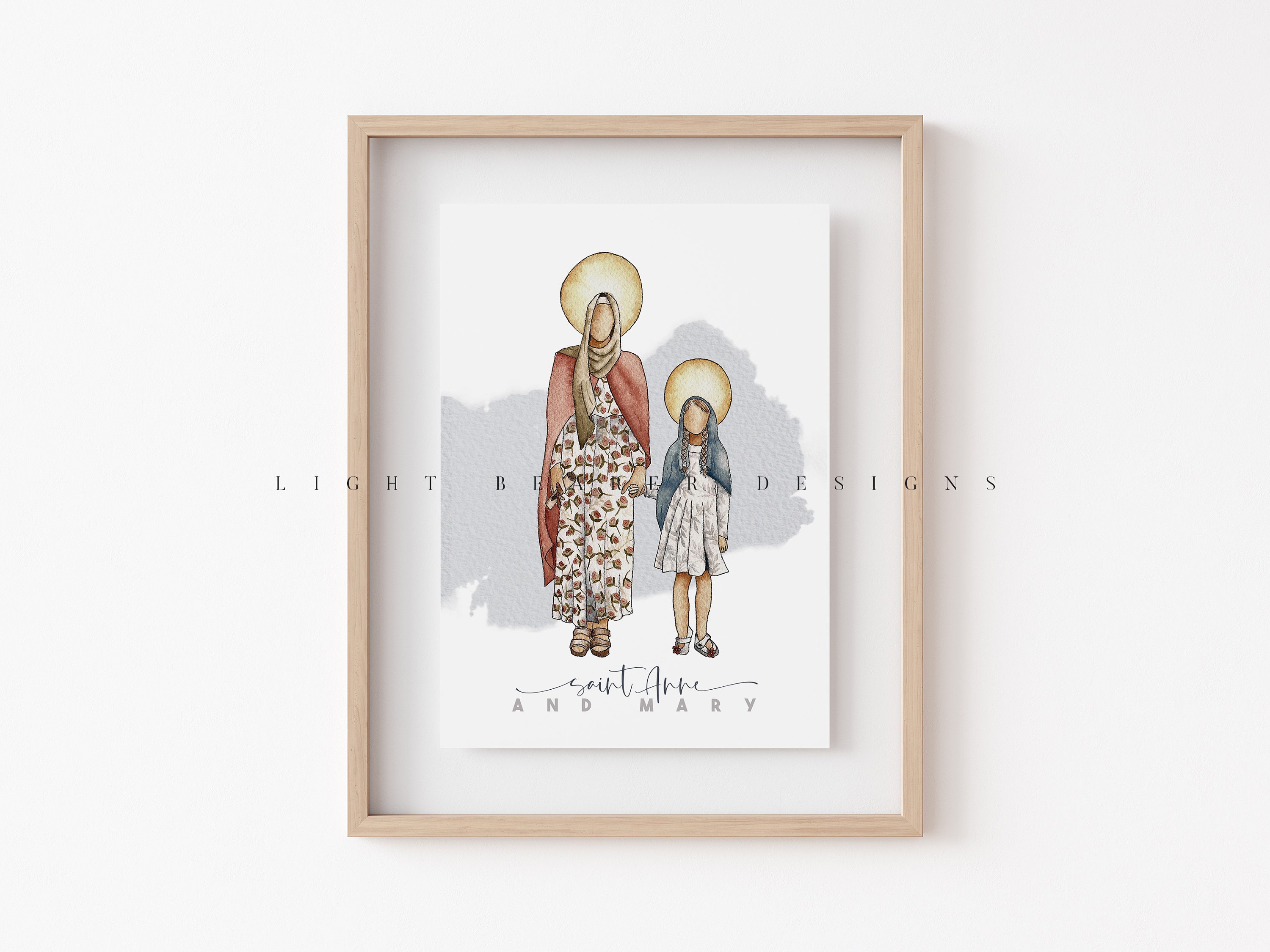 Saint Anne & Mary / Saint Print / Catholic / Catholic Gift | Etsy