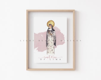 St. Rose of Lima Catholic Printable, Catholic Quote, Catholic Print ...
