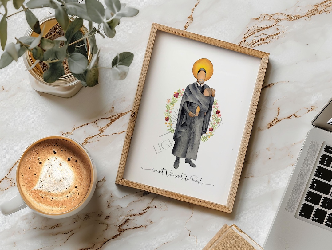 Vincent De Paul / Saint Print / Catholic / Catholic Gift - Etsy