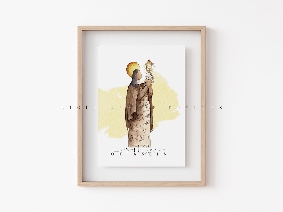 Saint Clare Art Print | Catholic Gift - Etsy