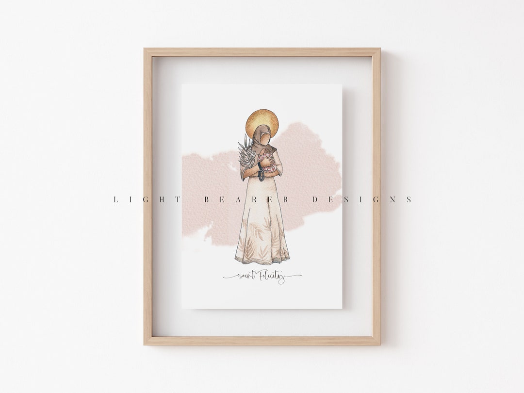 Saint Felicity / Saint Print / Catholic / Catholic Gift - Etsy