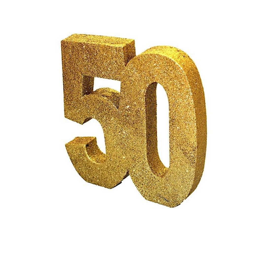 Golden Anniversary Table Decoration - 50th Anniversary Decorations ...