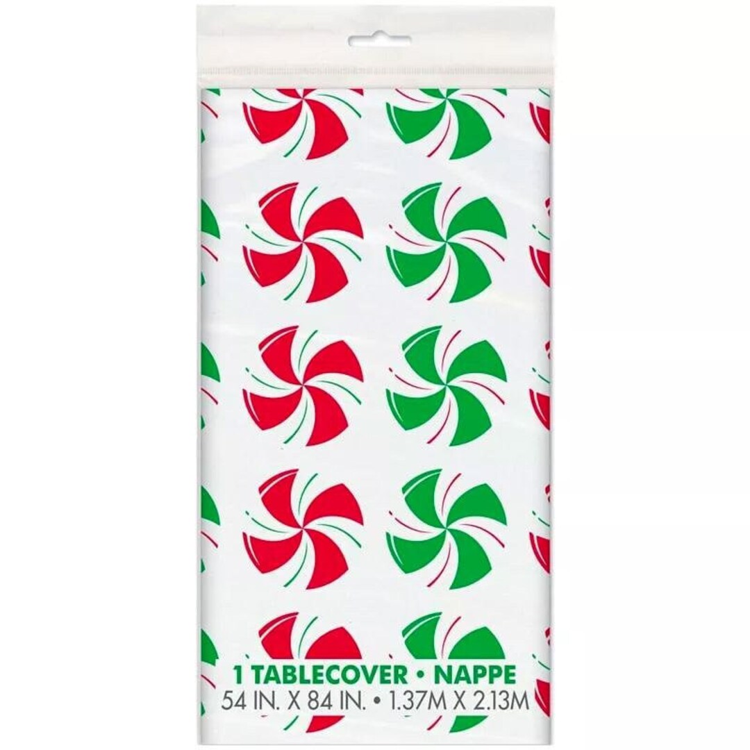 Peppermint Table Cover Christmas Table Decorations, Christmas Table ...
