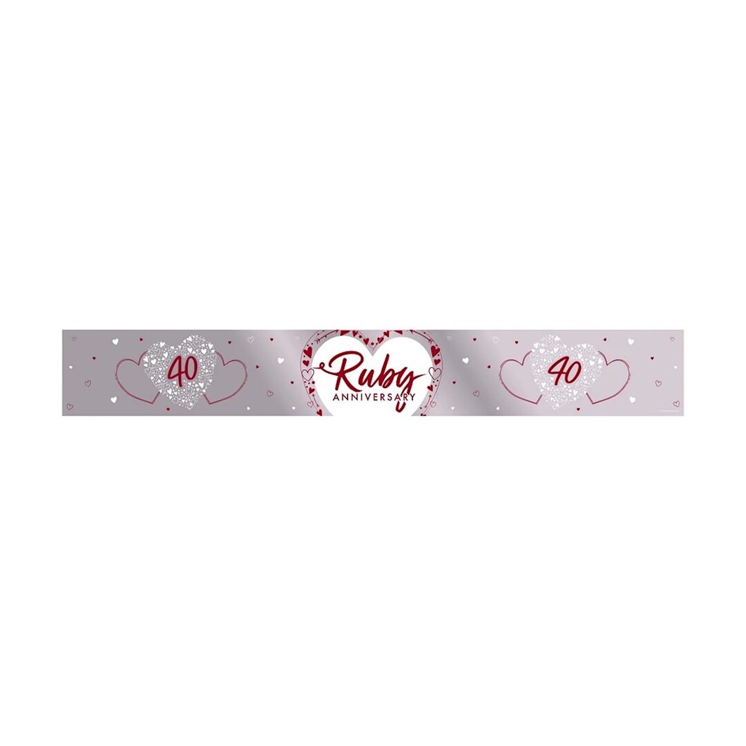 Ruby Anniversary Banner Ruby Anniversary Decorations, Anniversary Party ...