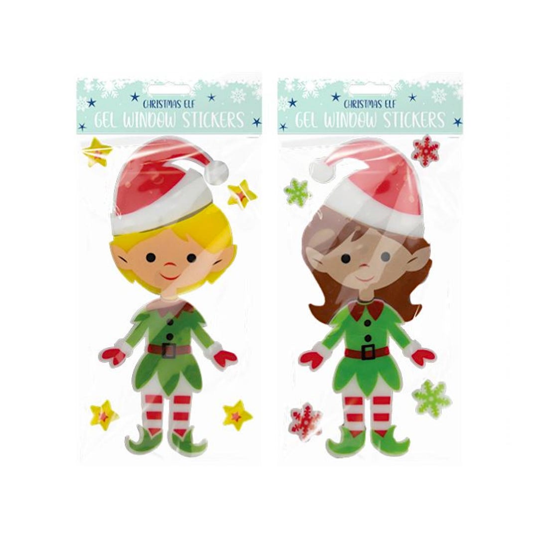 Elf Window Sticker Christmas Window Decorations, Christmas Window ...