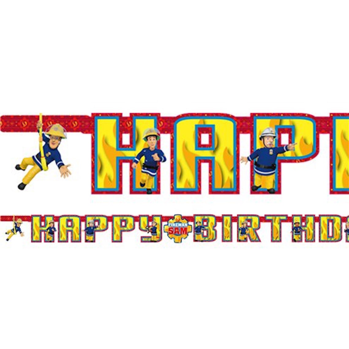 Fireman Sam Happy Birthday Letter Banner fireman birthday | Etsy