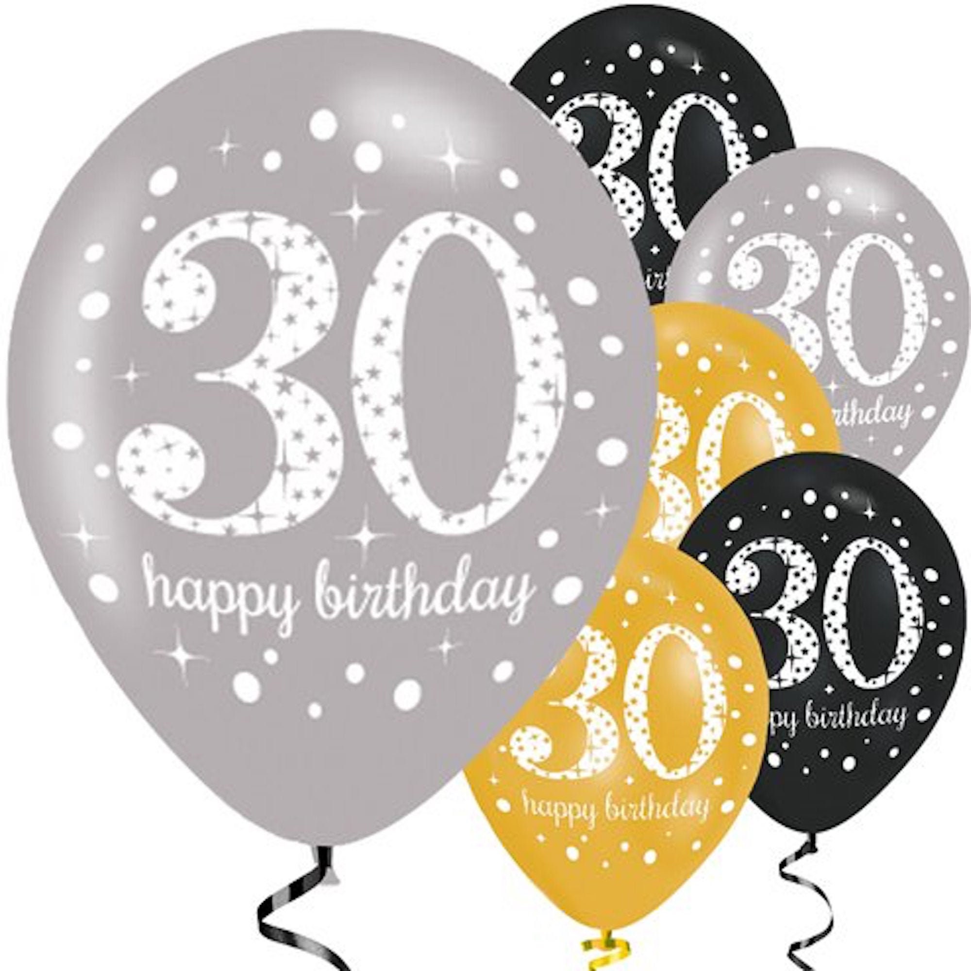 30th Birthday Mixed Balloons 30th Birthday Party Decorations - Etsy UK
