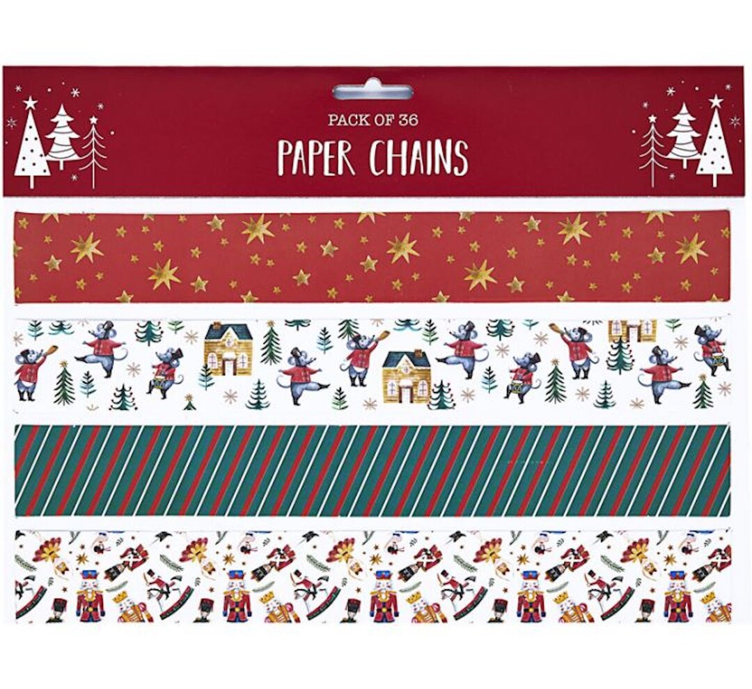 Christmas Paper Chains Paper Christmas Decorations, Paper Chain ...