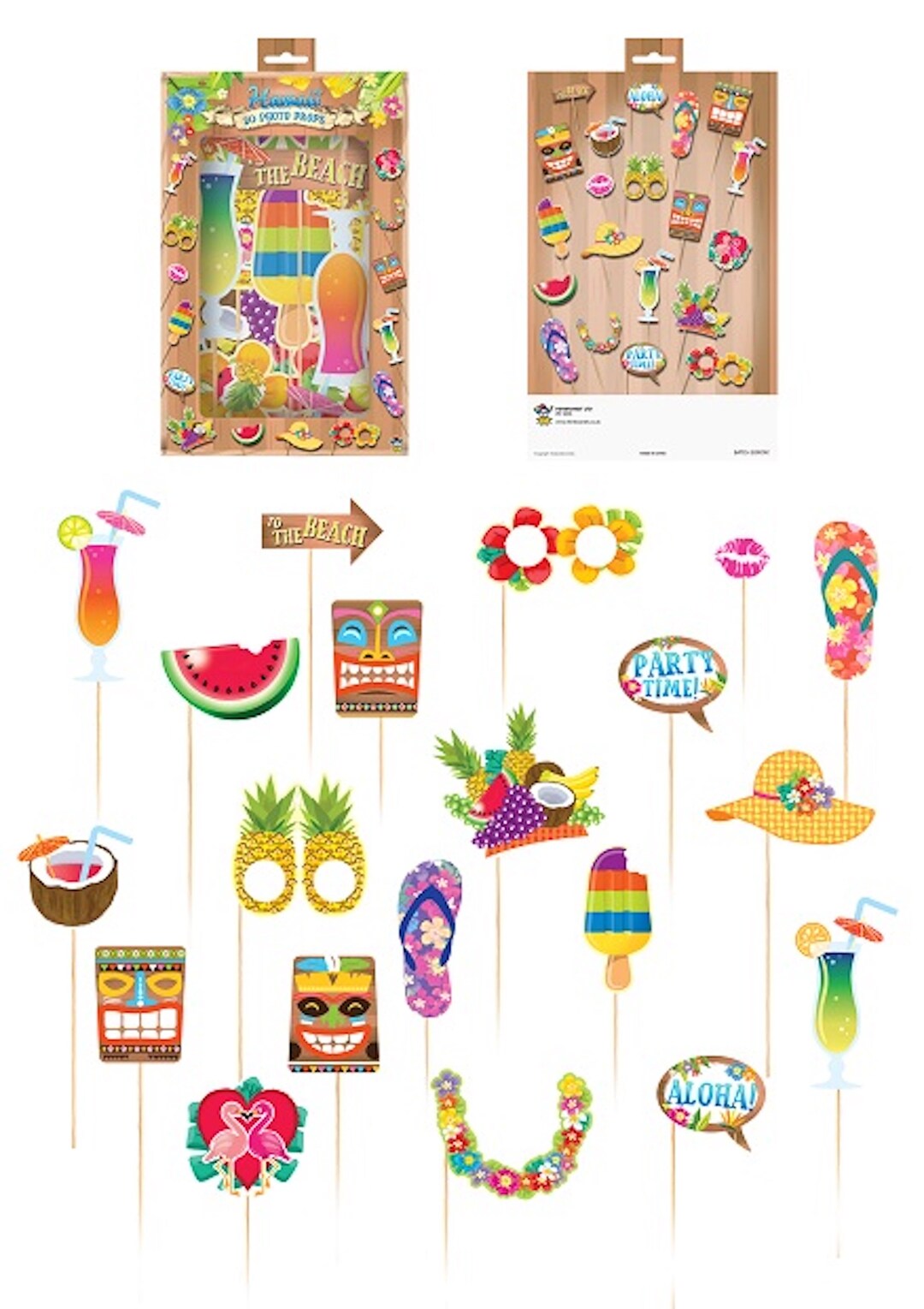 Summer Photo Booth Kit includes 20 Pieces Garden Photo Booth Prop ...