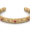 14K Solid Gold: Ruby Bead Bracelet | 2-2.5mm| Genuine Natural Ruby ...
