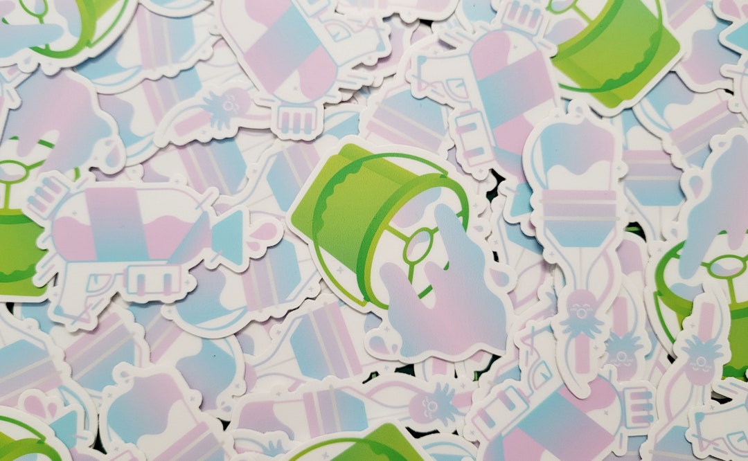 Splatoon Tri-slosher | Octobrush | Splattershot | Vinyl Sticker | Die ...