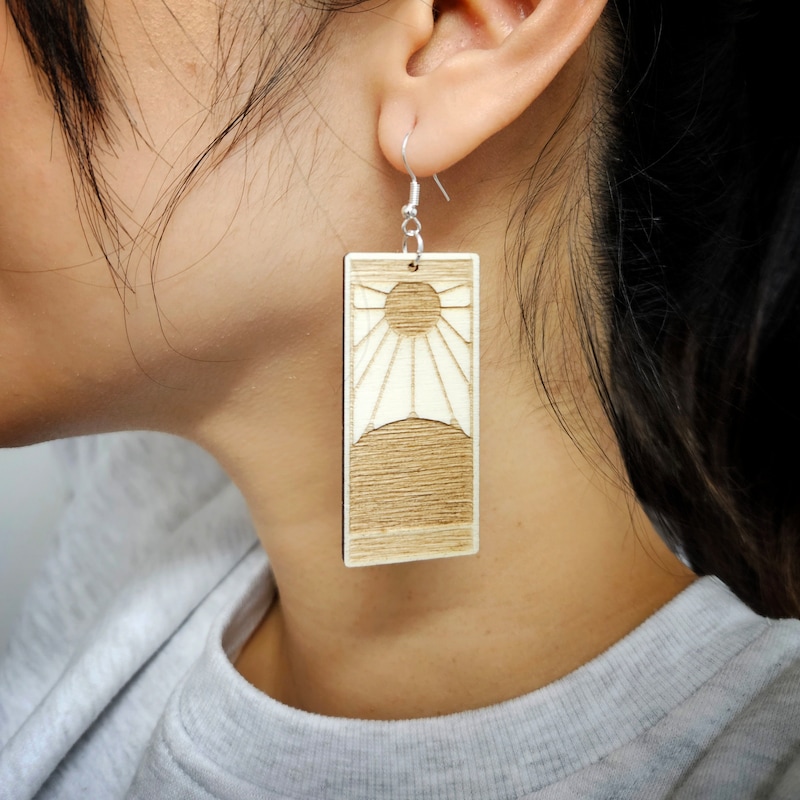 Japanese Hanafuda Earrings - Etsy