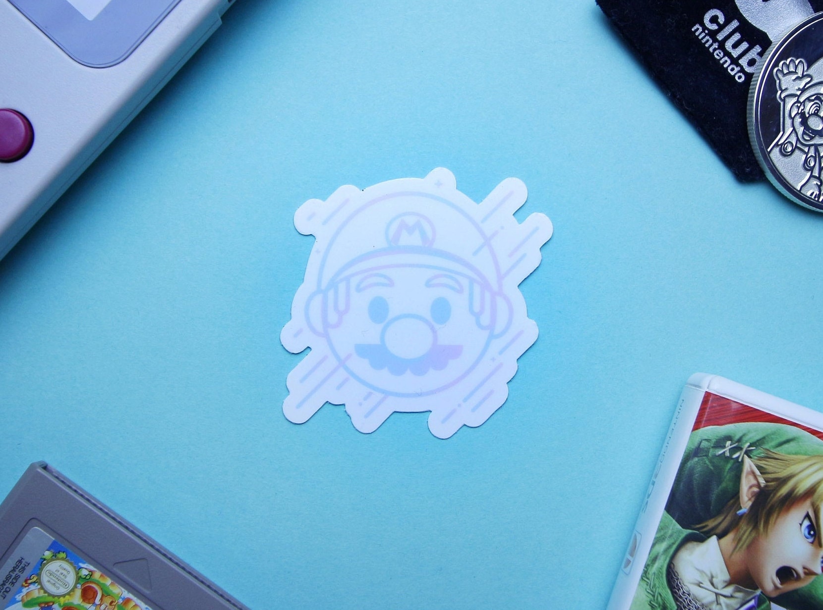 Mario Galaxy Ombre Sticker Vinyl Sticker Die Cut Sticker | Etsy