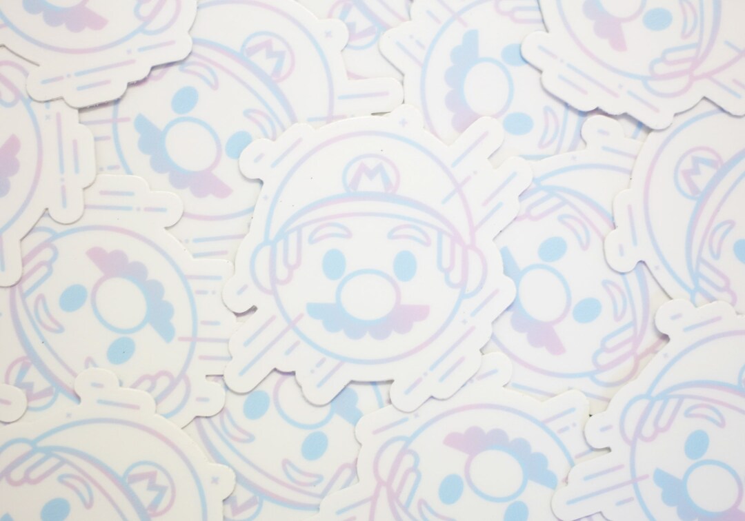 Mario Galaxy Ombre Sticker | Vinyl Sticker | Die Cut Sticker - Etsy