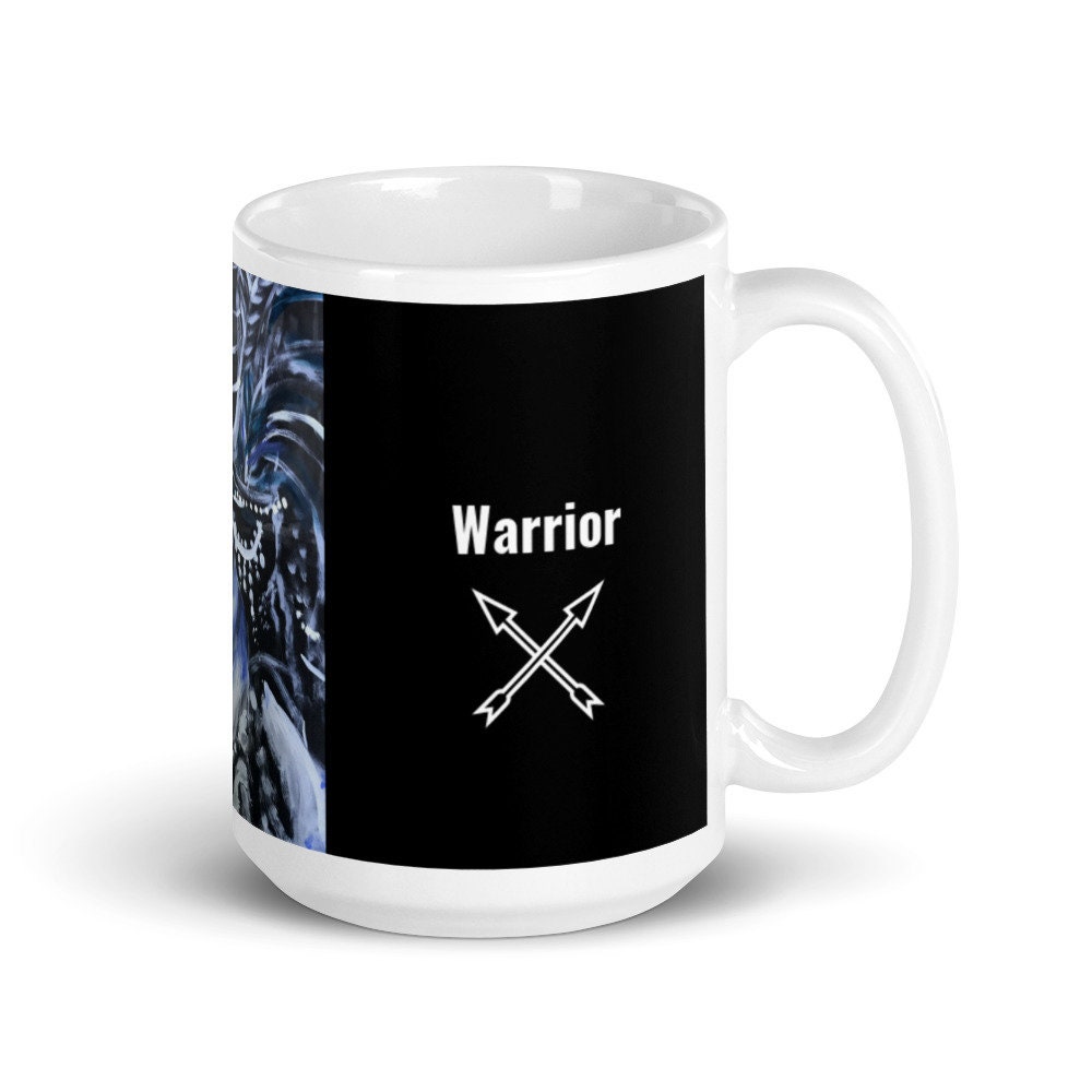 Mug With Words, Mugs With Symbols, Coffee Mugs, Warrior Mug, Artful ...