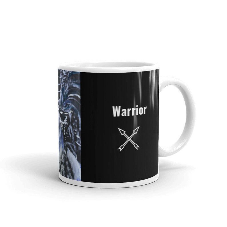 Mug With Words, Mugs With Symbols, Coffee Mugs, Warrior Mug, Artful ...