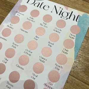 Date Night Scratch off Poster A4 | Couple Scratch off Poster A4 ...