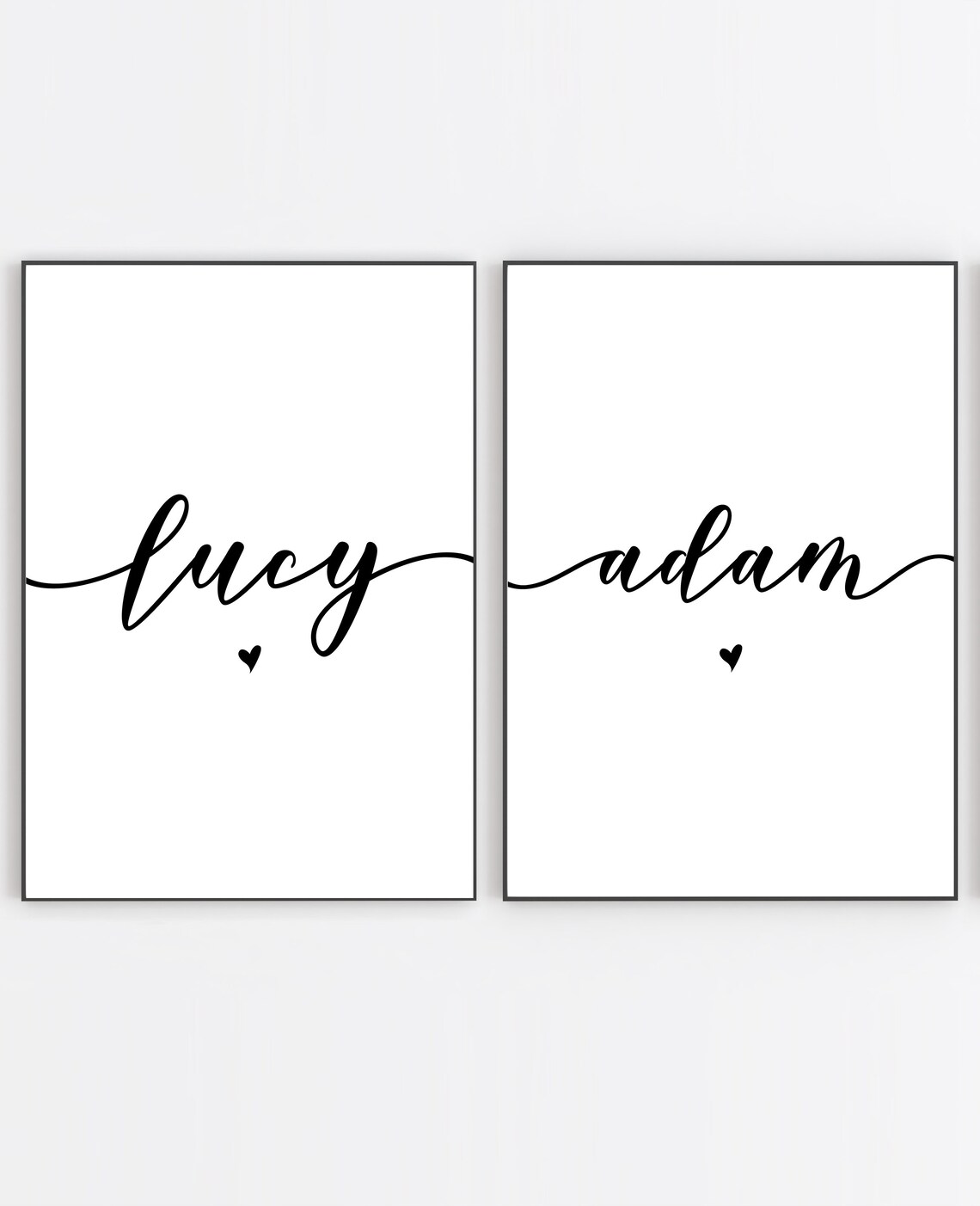 Personalised Couple Names Print Set Of 2 Etsy personalised-couple-names-print-set-of-2-etsy