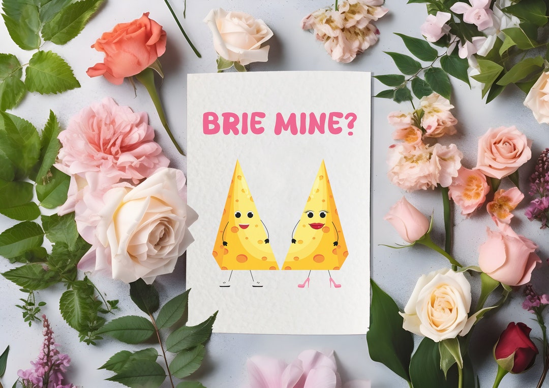 Funny 'brie Mine' Cheese Valentines Day Card - Etsy