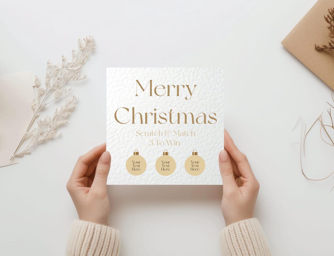 Christmas Surprise Personalised Scratch Card 6" Square Card | Scratch ...
