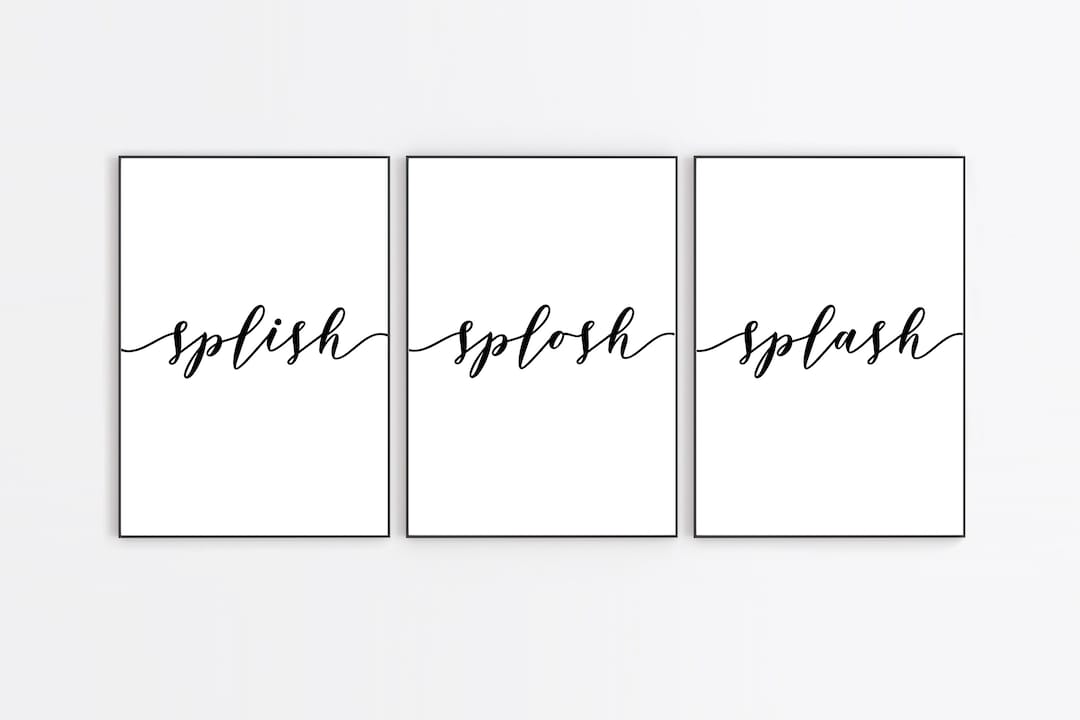 Splish Splosh Splash Prints Set: Minimalist Wall Art - Etsy