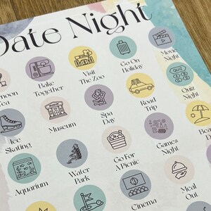 Date Night Scratch off Poster A4 Couple Scratch off Poster A4 ...