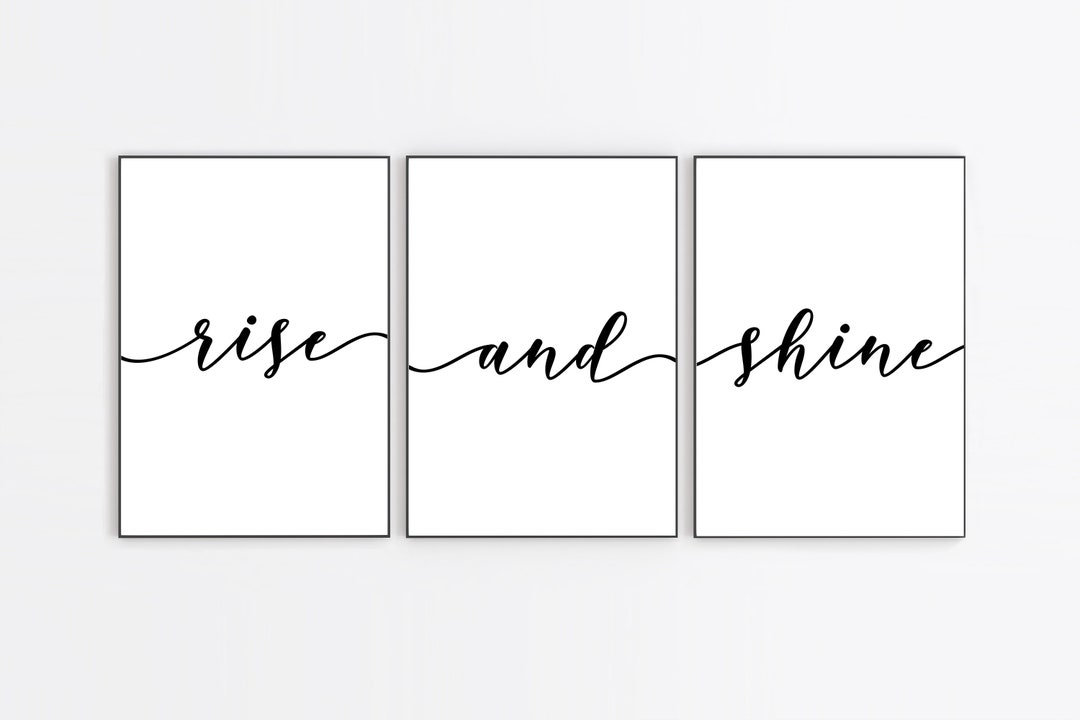 Rise and Shine Set of 3 Wall Prints - Etsy