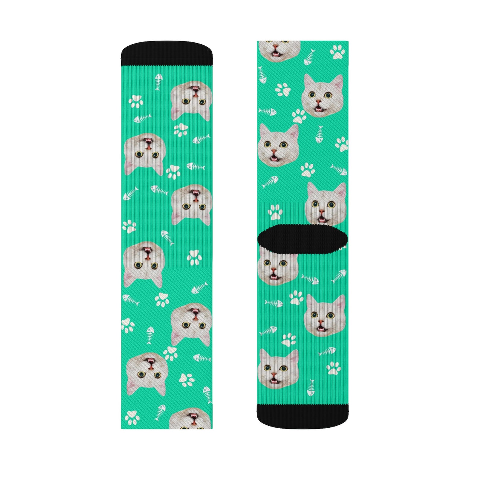 Customized Cat Socks Put Your Cute Cat On Custom Socks Cat Etsy