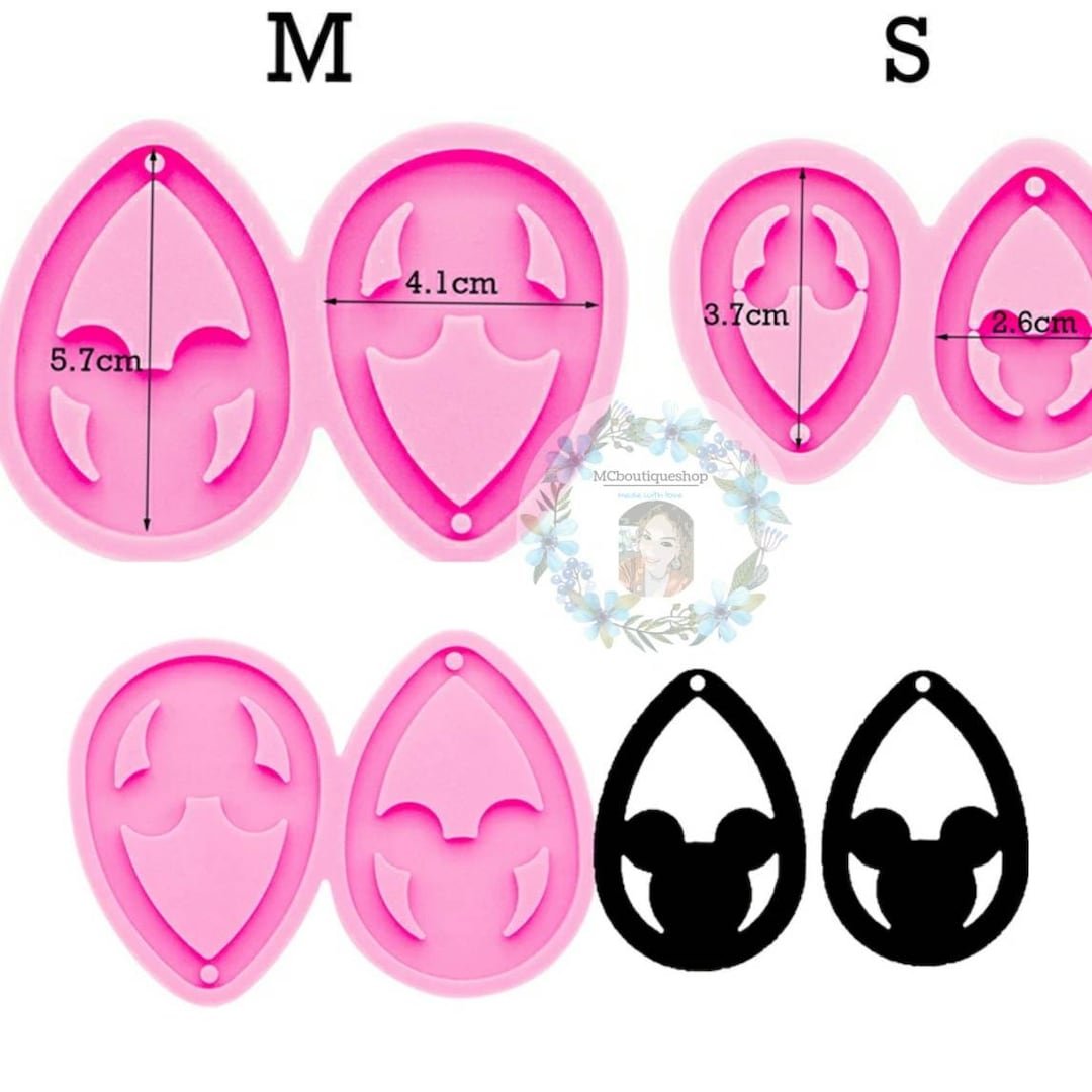 Mouse Earring Silicon Mold ,mouse Keychain Mold Silicone Epoxy ,resin ...