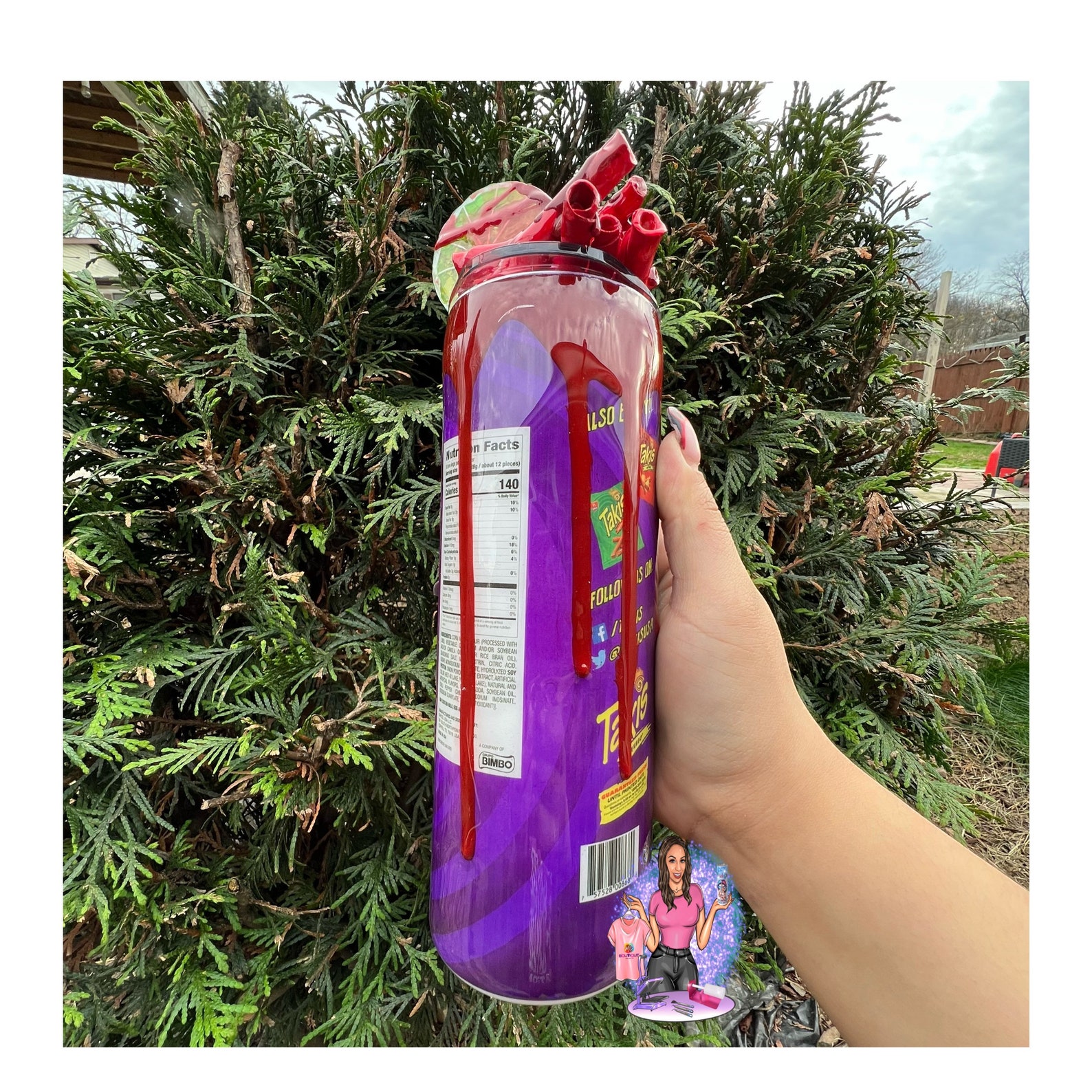 Takis Fuego Custom Tumbler epoxy Tumbler Personalized With Fake Takis ...