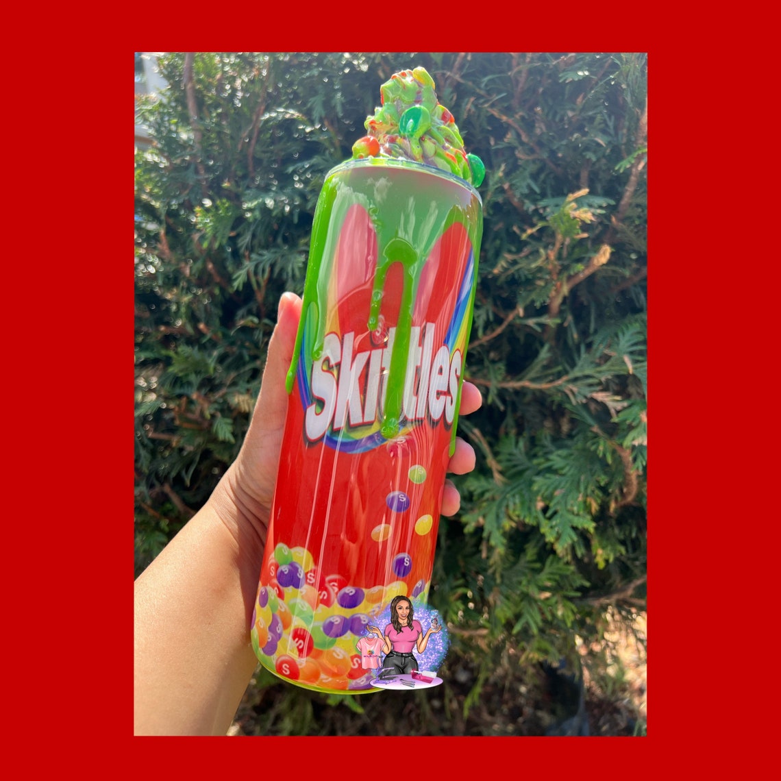 Skittles Tumbler 3d Tumbler With Skittles Fake Custom - Etsy
