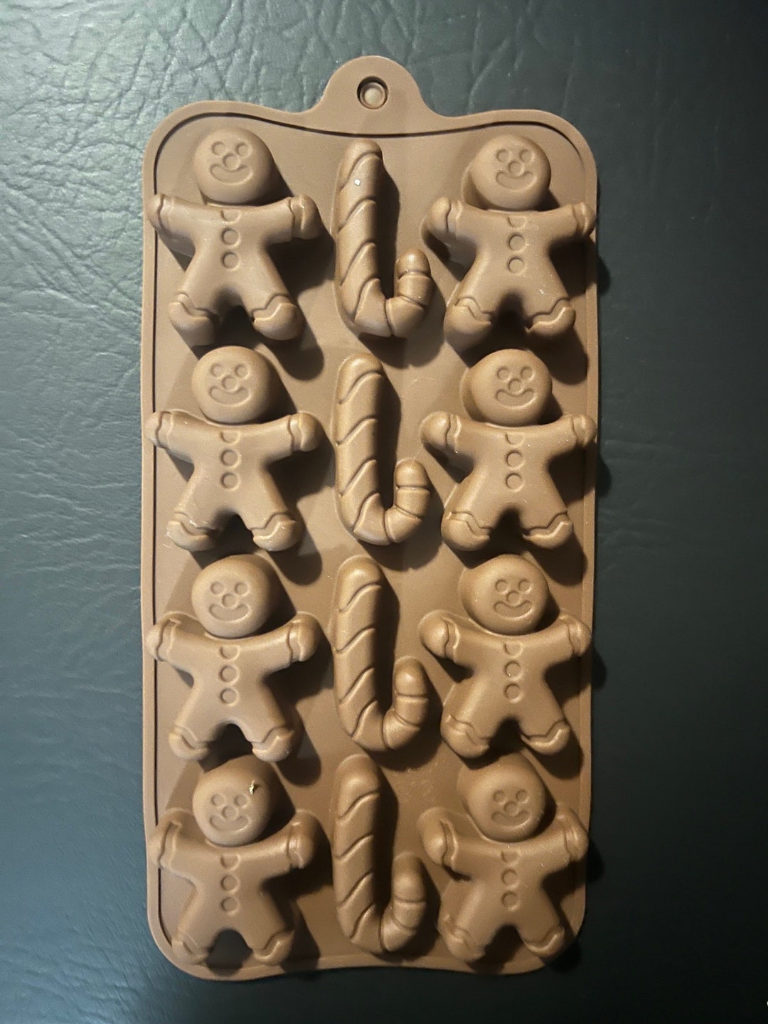 Gingerbread and Candy Cane Silicone Mold, Resin Keychain Mold Silicone ...