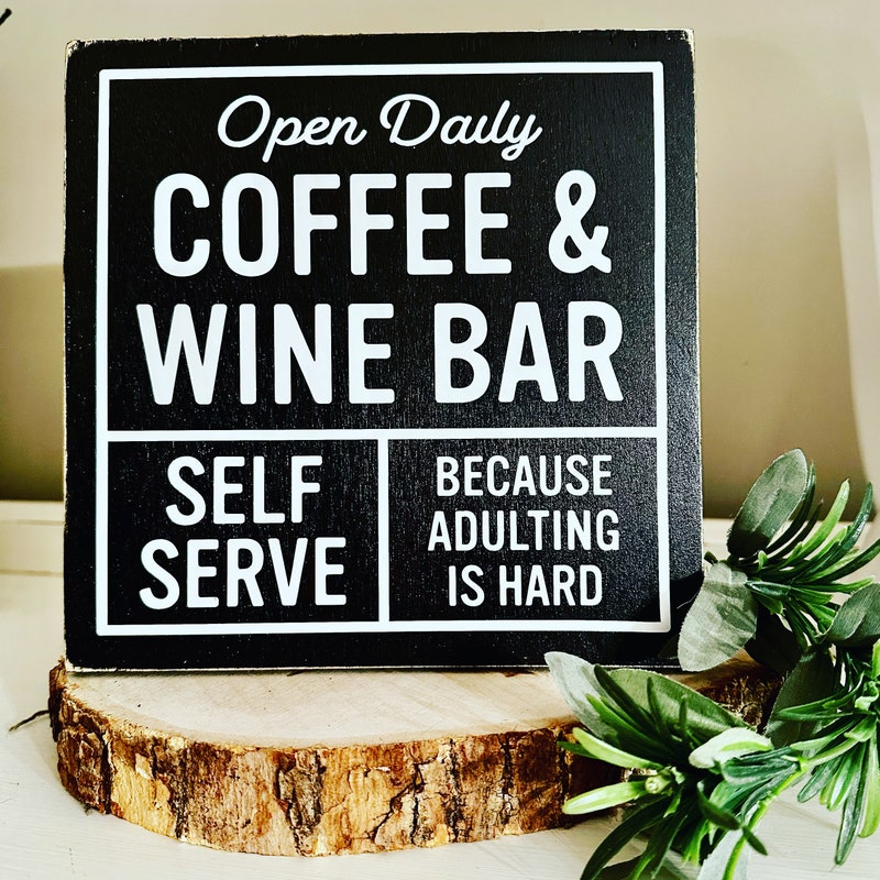 Coffee and Wine Bar Sign - Etsy