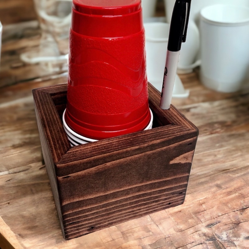 Wood Solo Cup Holder - Etsy