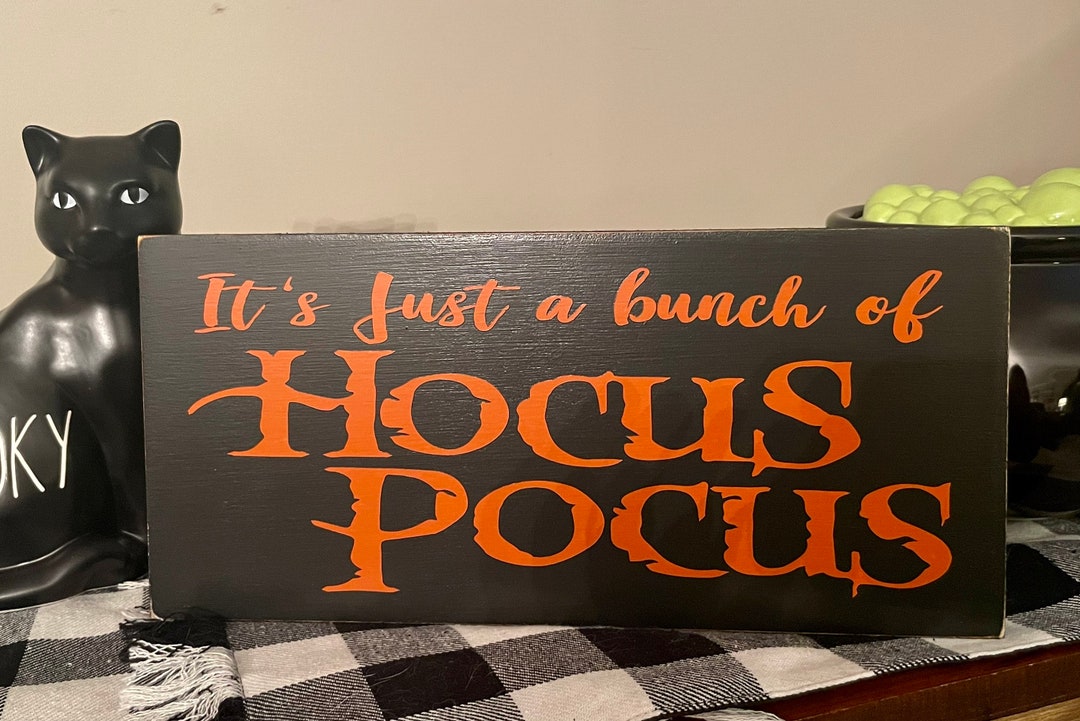 Hocus Pocus Wooden Sign: Handmade Halloween Farmhouse Decor - Etsy