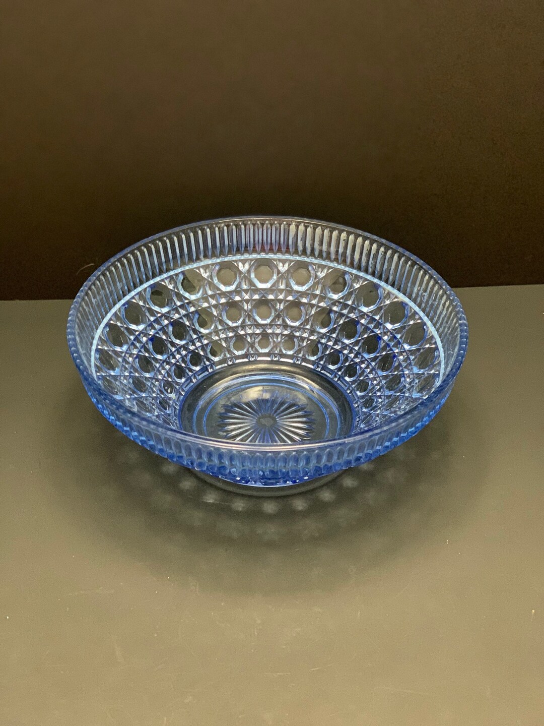Indiana Glass Depression Glass Windsor Pattern Serving Bowl 10.5 Wide ...