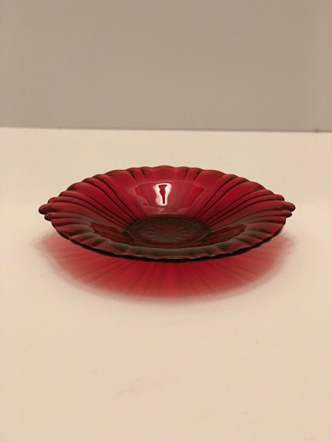Anchor Hocking Old Cafe Royal Ruby Glass Handle Dish 8.75" - Etsy