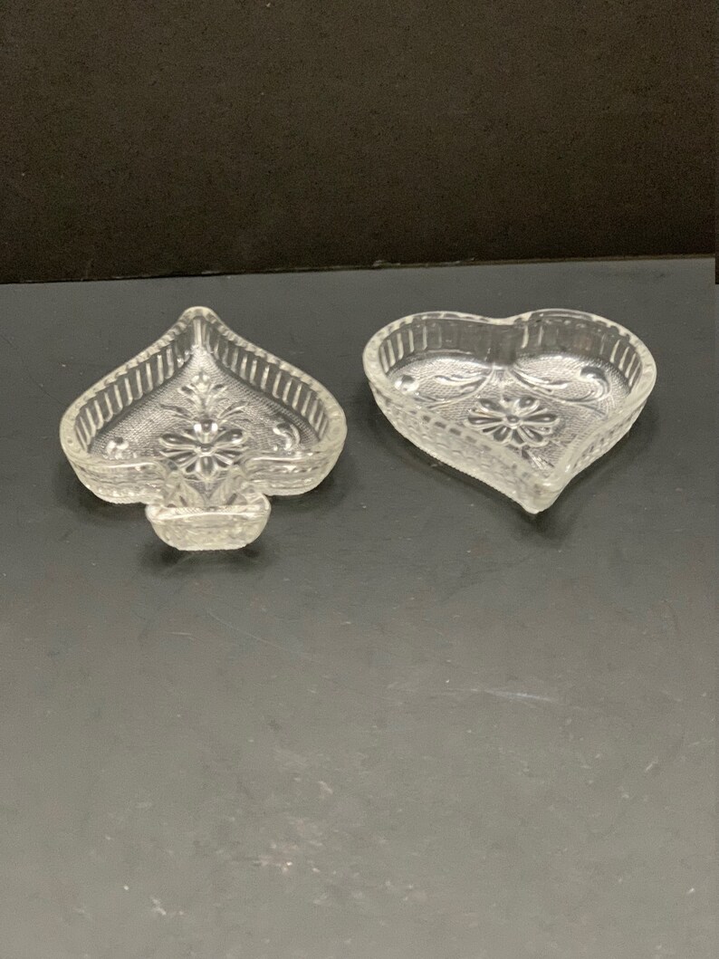 2 Clear Glass Bridge Set Snack Dishes - Etsy