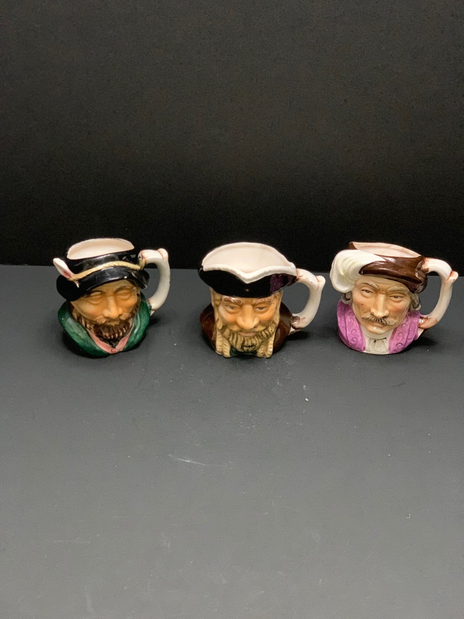 3 Small Pirate Mugs, Toby Type Mugs, Vintage Pirate, Collectible Mugs ...