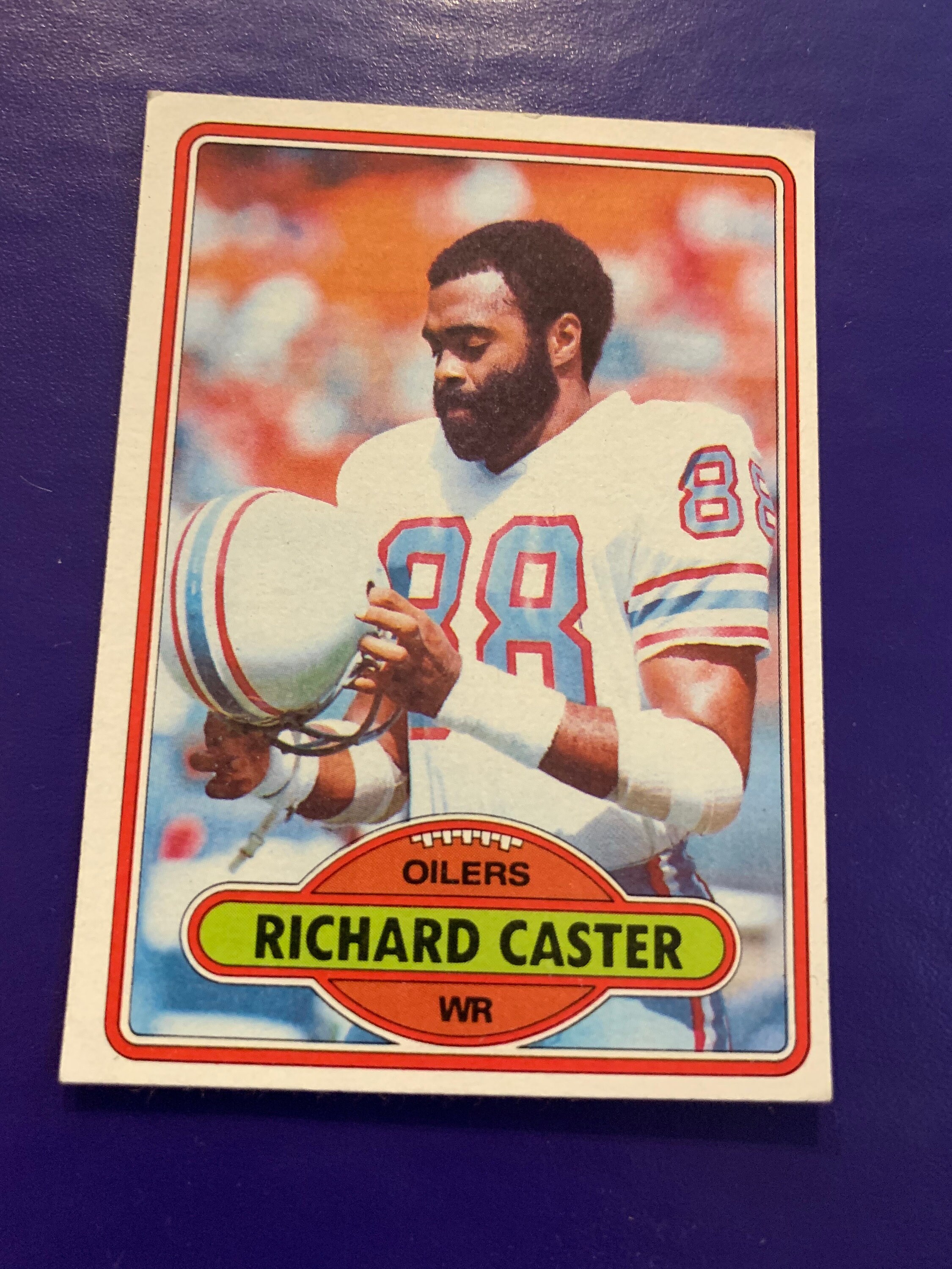 1980 Richard Caster Topps Football Card. the Oilers - Etsy