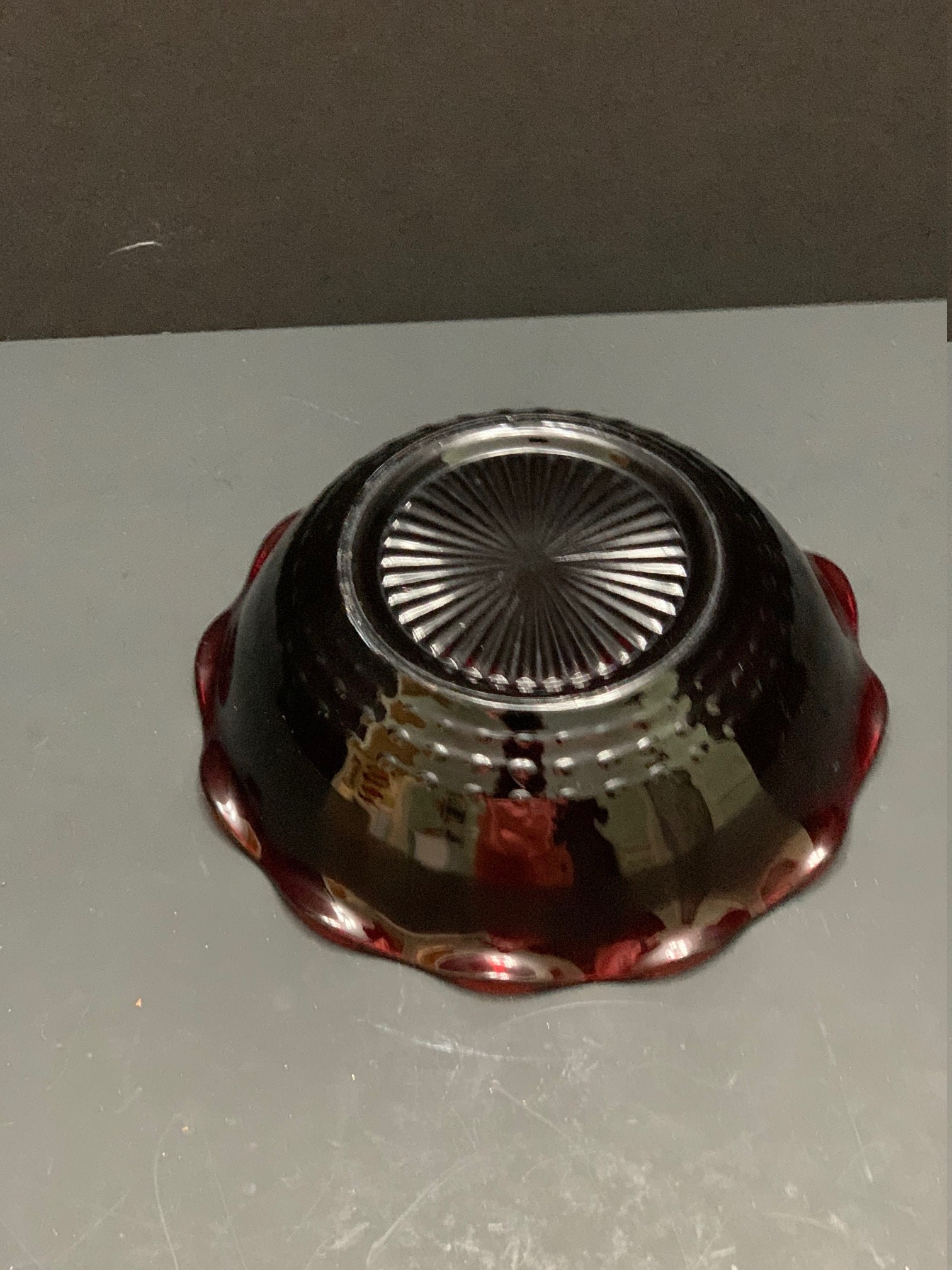 Ruby Red Depression Glass Berry Bowl 6.5" - Etsy