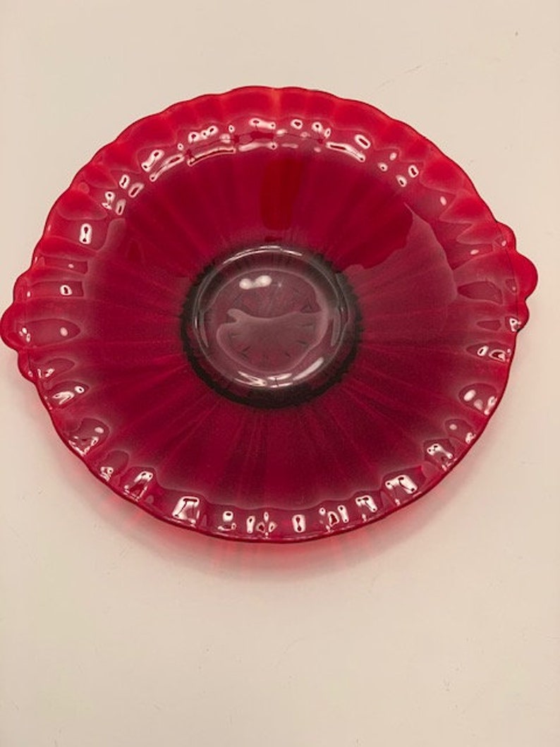 Anchor Hocking Old Cafe Royal Ruby Glass Handle Dish 8.75" - Etsy