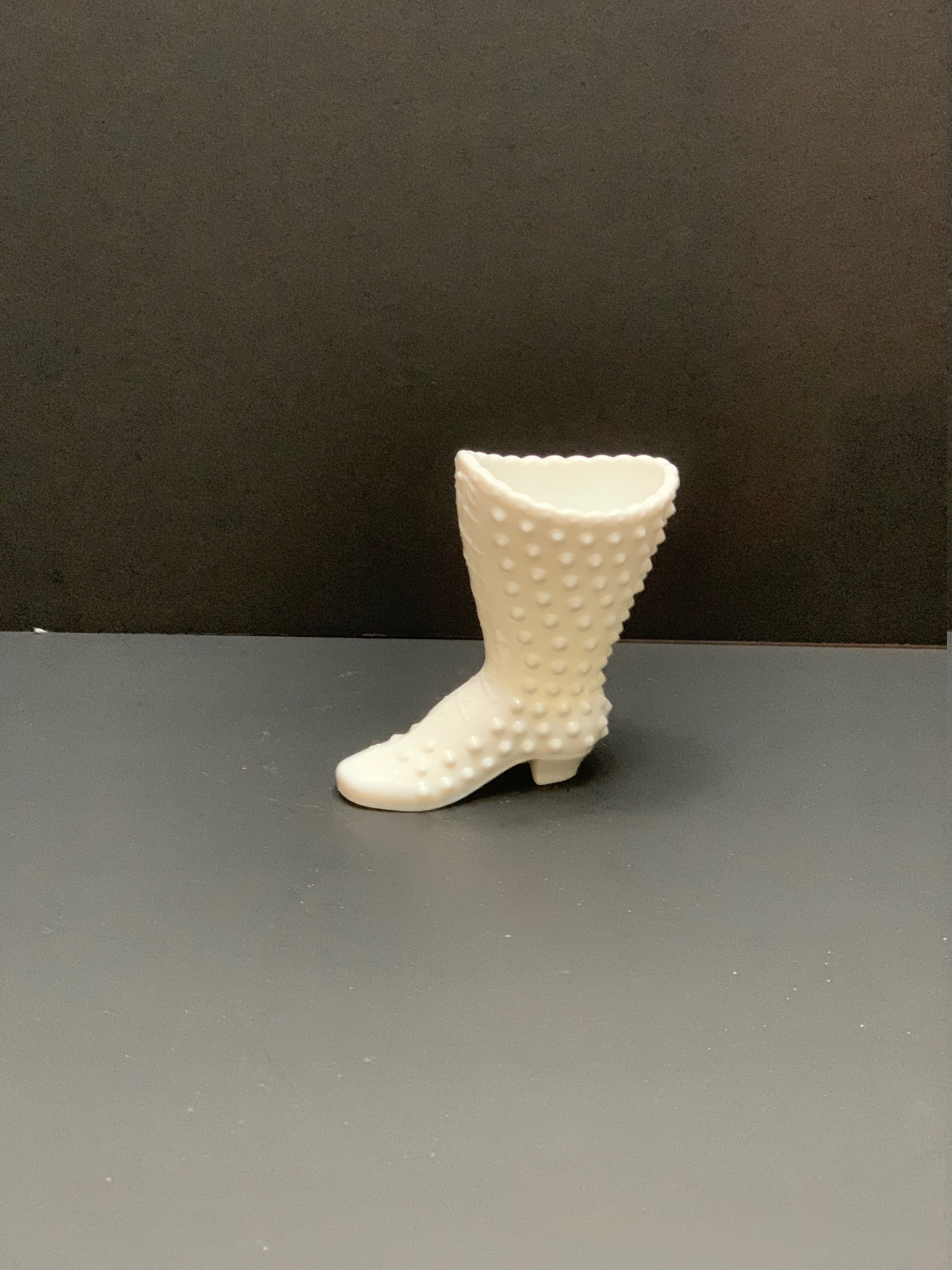 Fenton Milk Glass Hobnail Boot 3.5 X 4.5 - Etsy