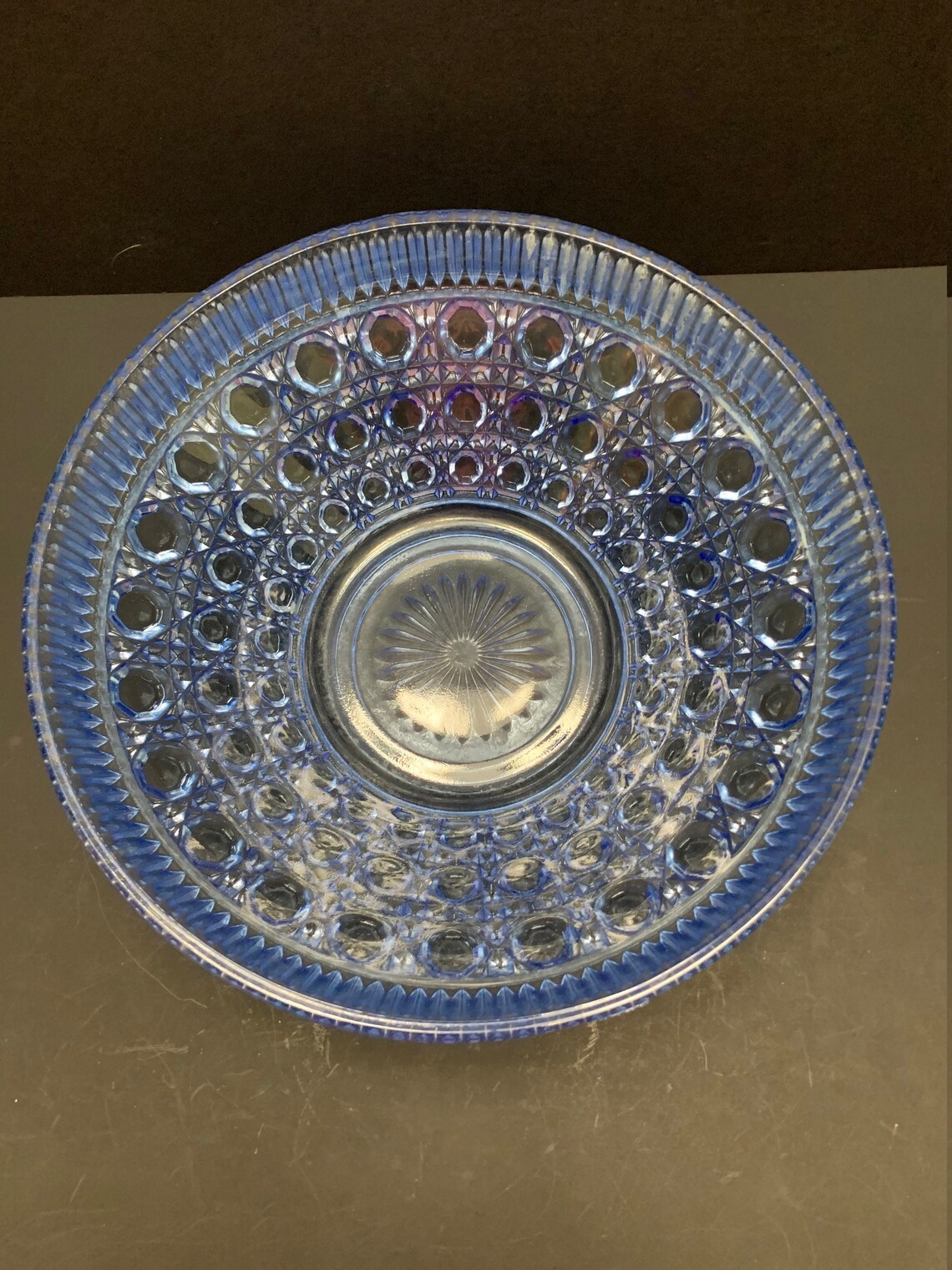 Indiana Glass Depression Glass Windsor Pattern Serving Bowl 10.5 Wide ...